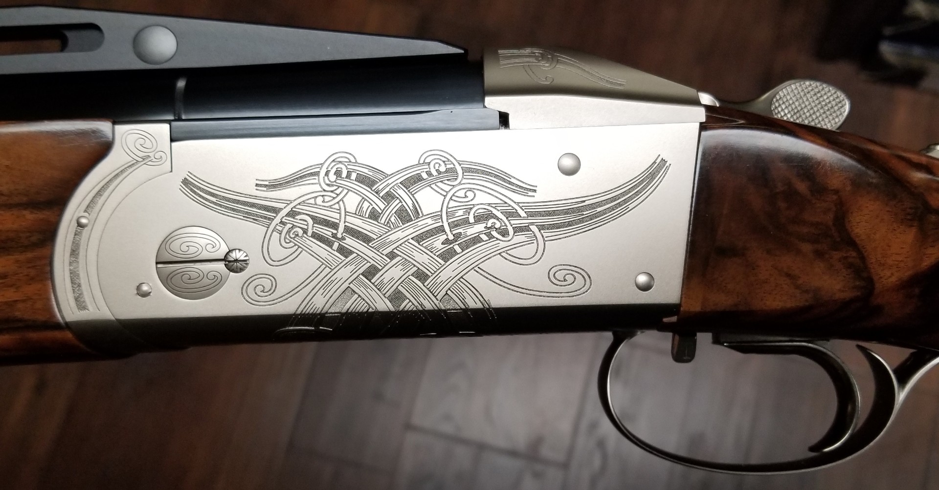 K-80 Pro Sporter W/Celtic Scroll Engraving 32" barrels | New Krieghoff ...